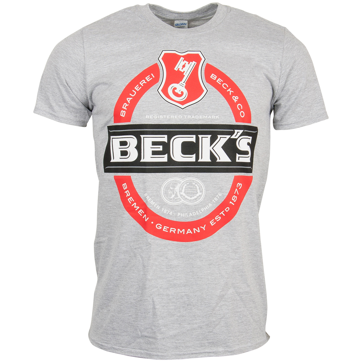 Beck's - Label Logo T-Shirt - grau