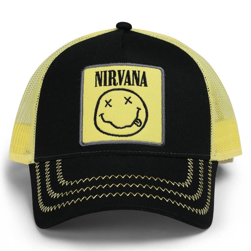 Nirvana Trucker Cap mit Logo in schwarz/gelb