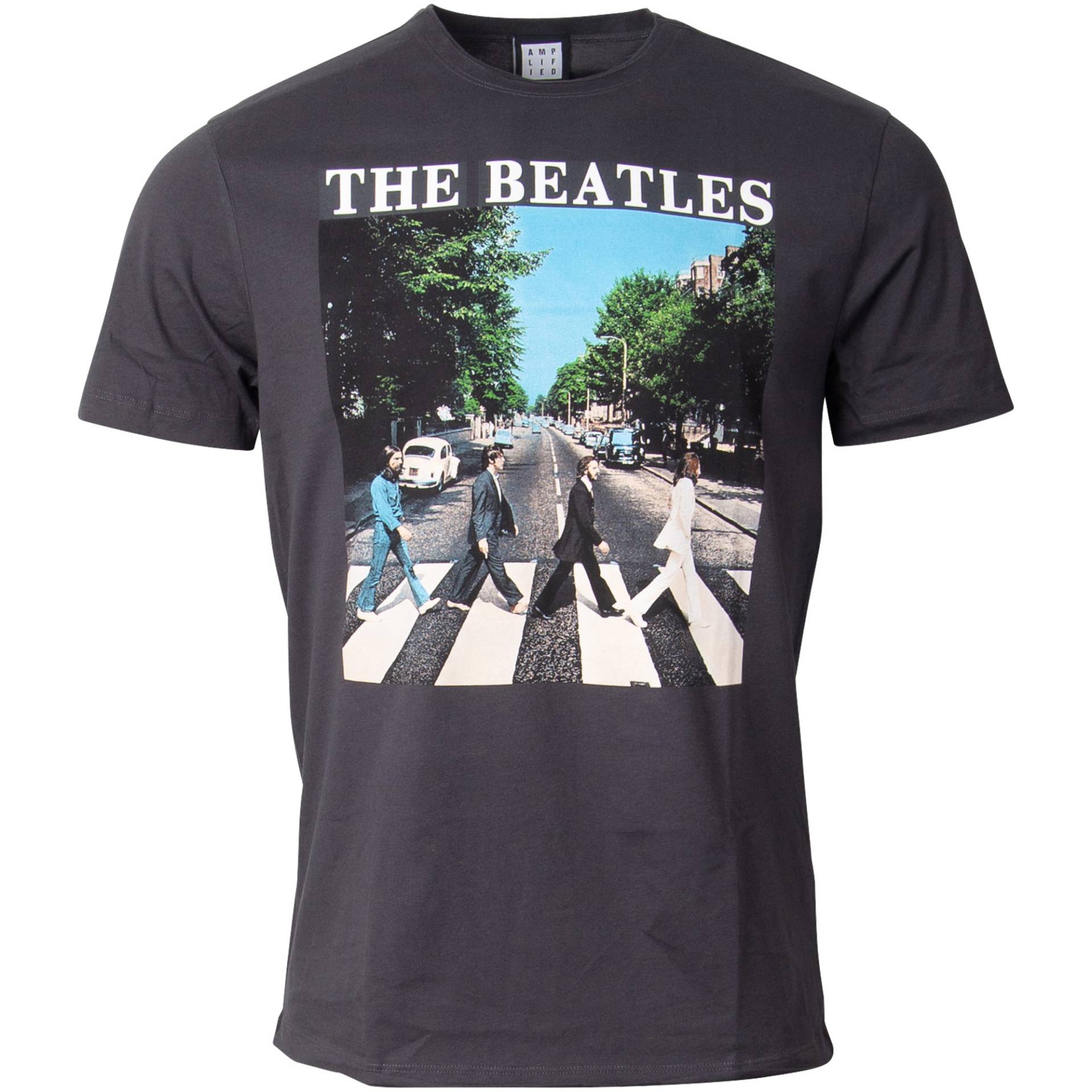 The Beatles T-Shirt mit Abbey Road Cover in grau